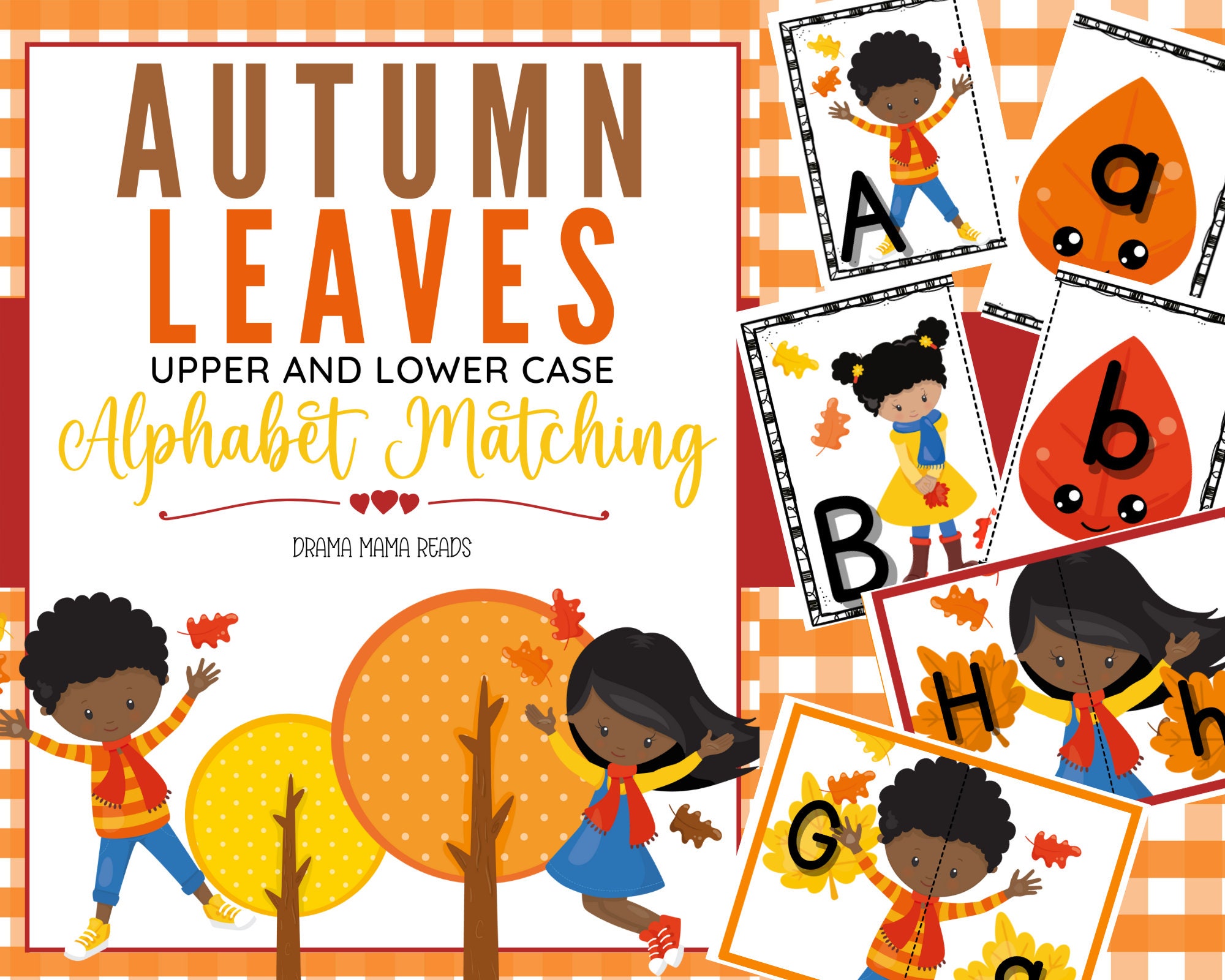 Autumn Leaves Alphabet Matching Activity Upper Lower Case Letter ...