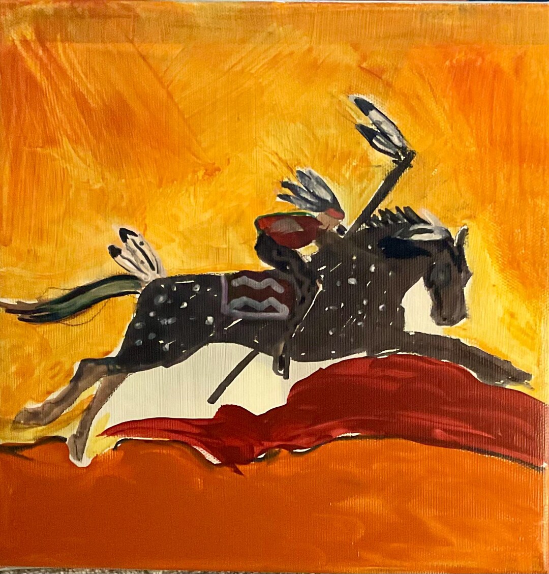 Native American Painting , wanted 8 X 8 X 1 Inch, Gallery Wrapped ...