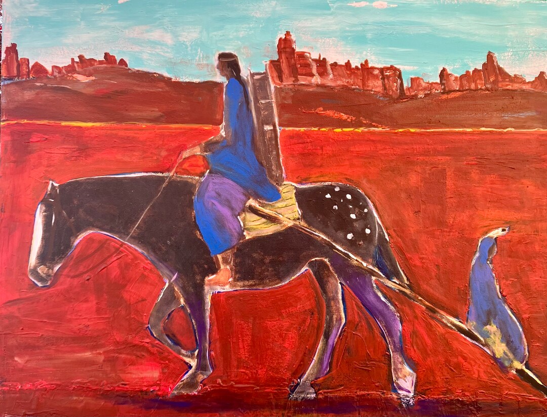 Indigenous People Traveling the Vermilion Trail 30 X 40 X 2 - Etsy