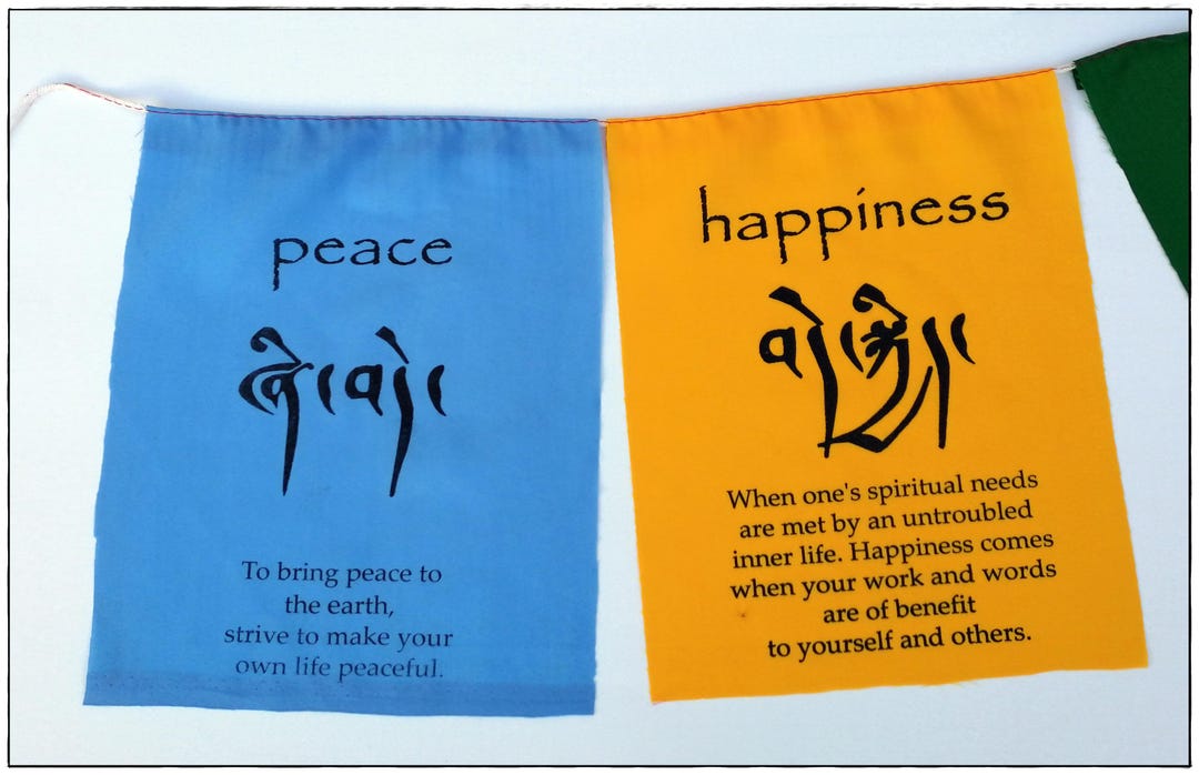 Affirmation Prayer Flag, Prayer Flag With Affirmations, Tibetan Prayer ...