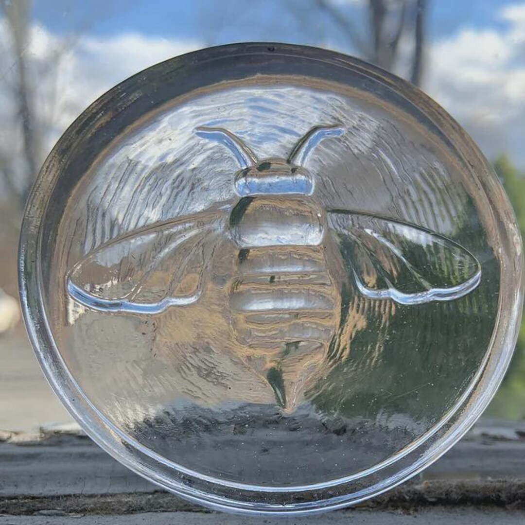 Cast Glass Bee Stamped Paperweight/ Sun Catcher - Etsy