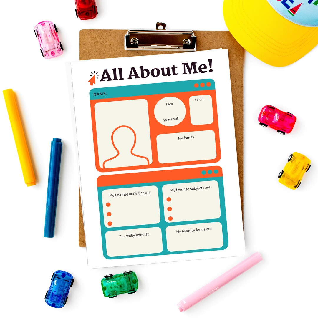 All About Me Worksheet | Fill in the Blank Worksheet Printable Digital ...