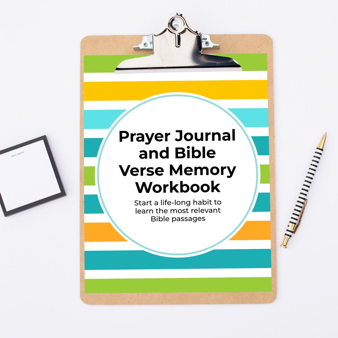 Prayer Journal and Bible Verse Memory Workbook Digital Download ...