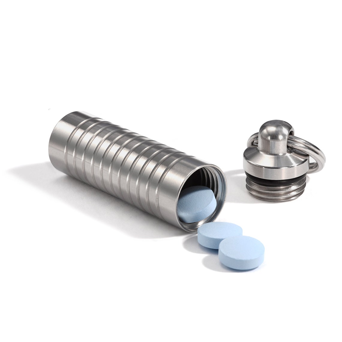 Slim Single Chamber Keychain Pill Holder - Etsy
