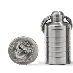 Petite Slim Single Chamber Keychain Pill Holder - Etsy