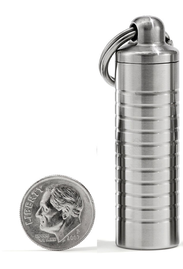 Slim Single Chamber Keychain Pill Holder - Etsy