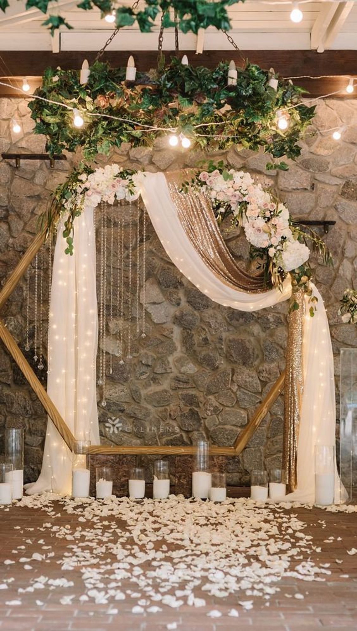Sequin Wedding Arch Fabric Drape / Sparkly Draping Fabric for Wedding ...