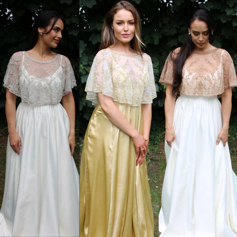 Luxury Beaded Wedding Cape / Premium Bridal Gown Topper / | Etsy