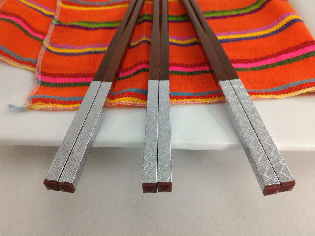 Unique Chopstick Design 2 Pr Fancy Wooden Reusable Chinese - Etsy