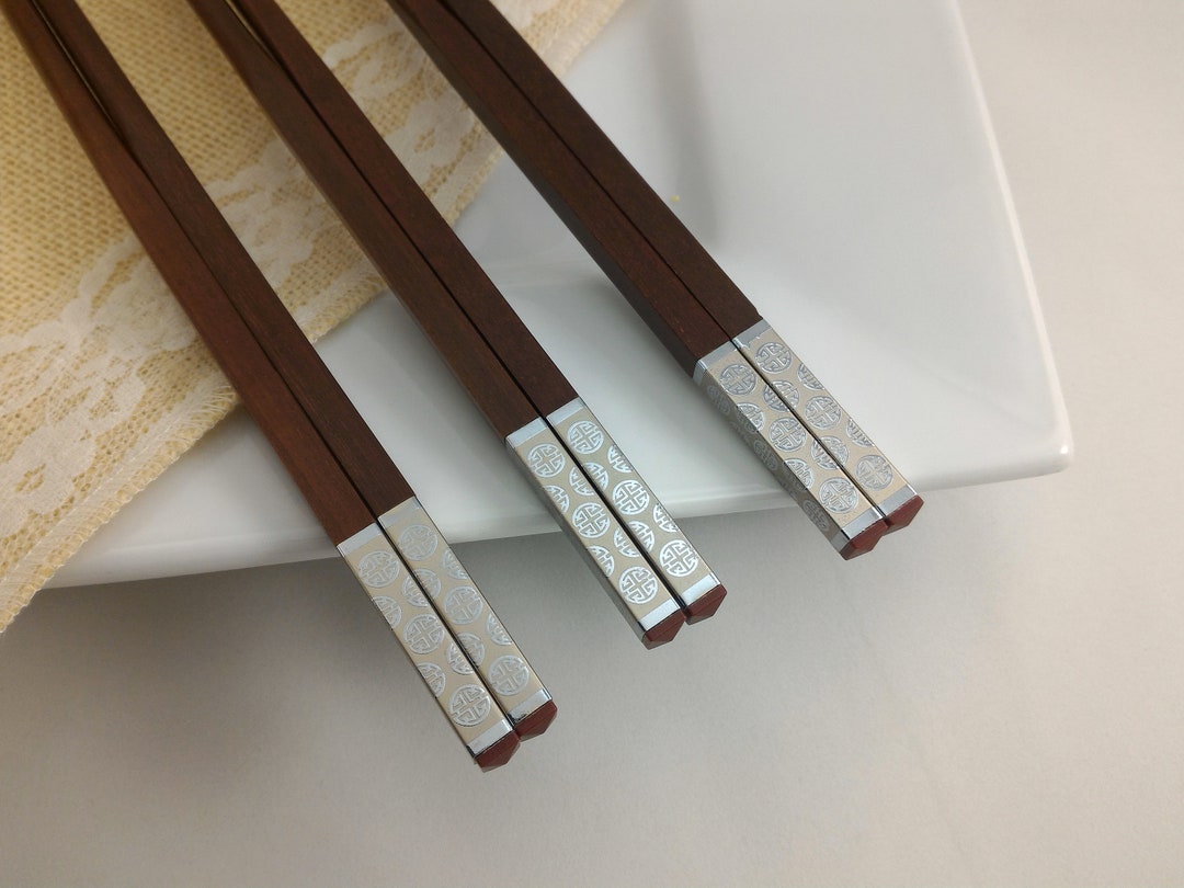 Elegant Silver Chopstick Set. Fancy "vintage Chopsticks" Look. These ...