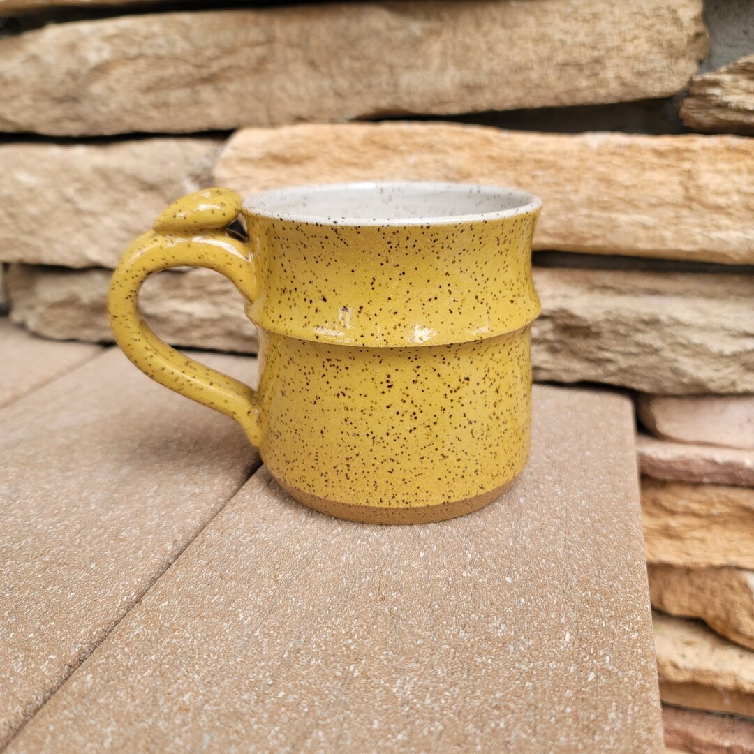 Handmade Ceramic Mug 16oz Mustard - Etsy