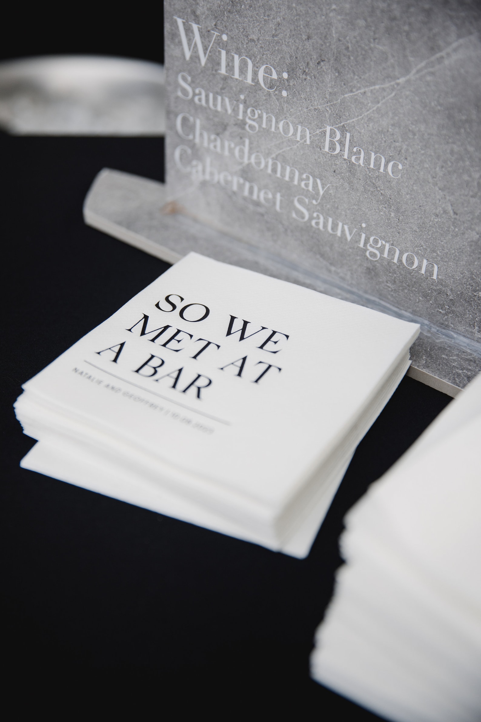 We Met at A Bar - Custom Cocktail Napkins - Etsy
