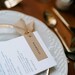 Wedding Menu With Place Card & Ribbon - Etsy