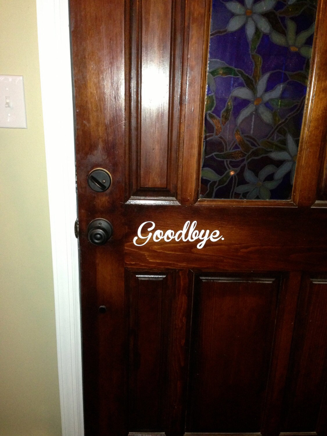 Hello & Goodbye Front Door Back Door Sticker SET 2 Decals - Etsy