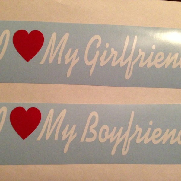 I Love My Girlfriend Stickers - Etsy