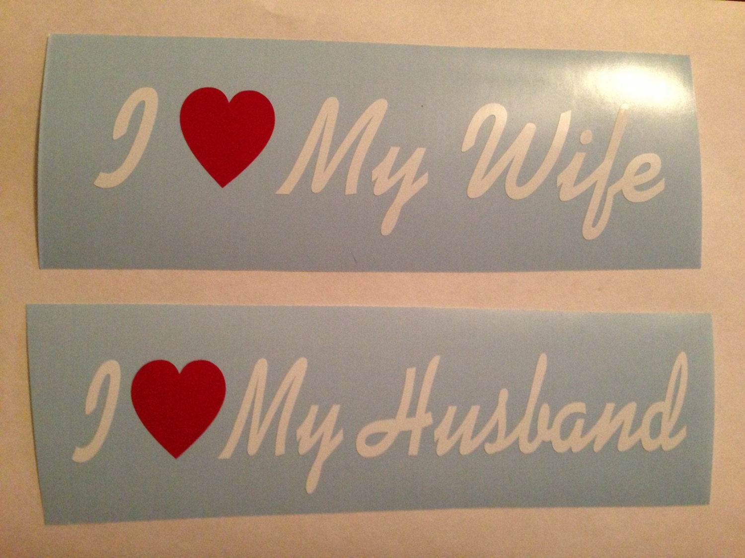 I Love My Husband L Love My Wife Set Of Stickers Decals Etsy