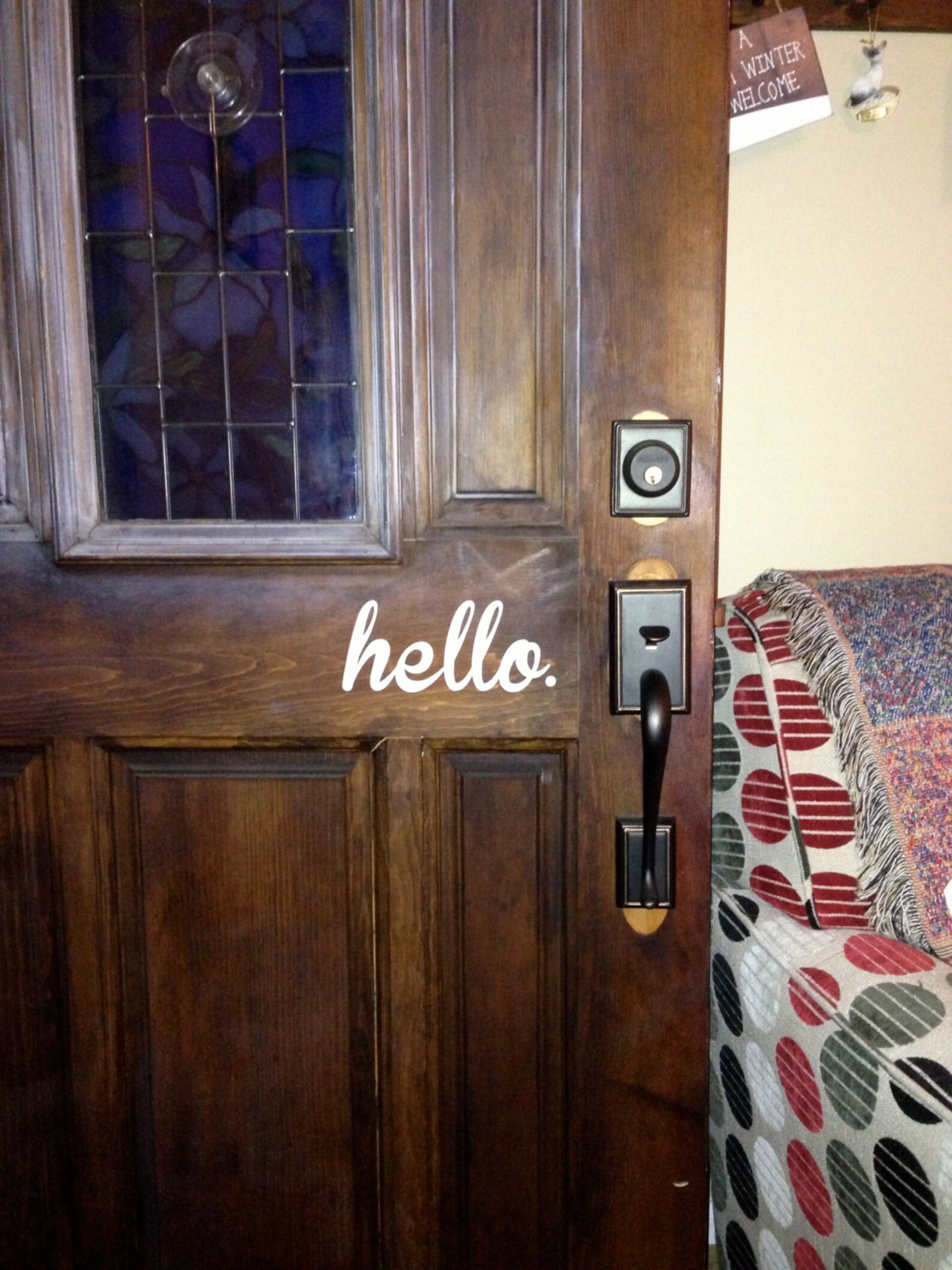 Hello & Goodbye Front Door Back Door Sticker SET 2 Decals - Etsy