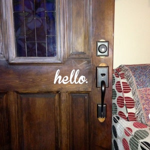Hello & Goodbye Front Door Back Door Sticker SET 2 Decals FREE SHIPPING ...