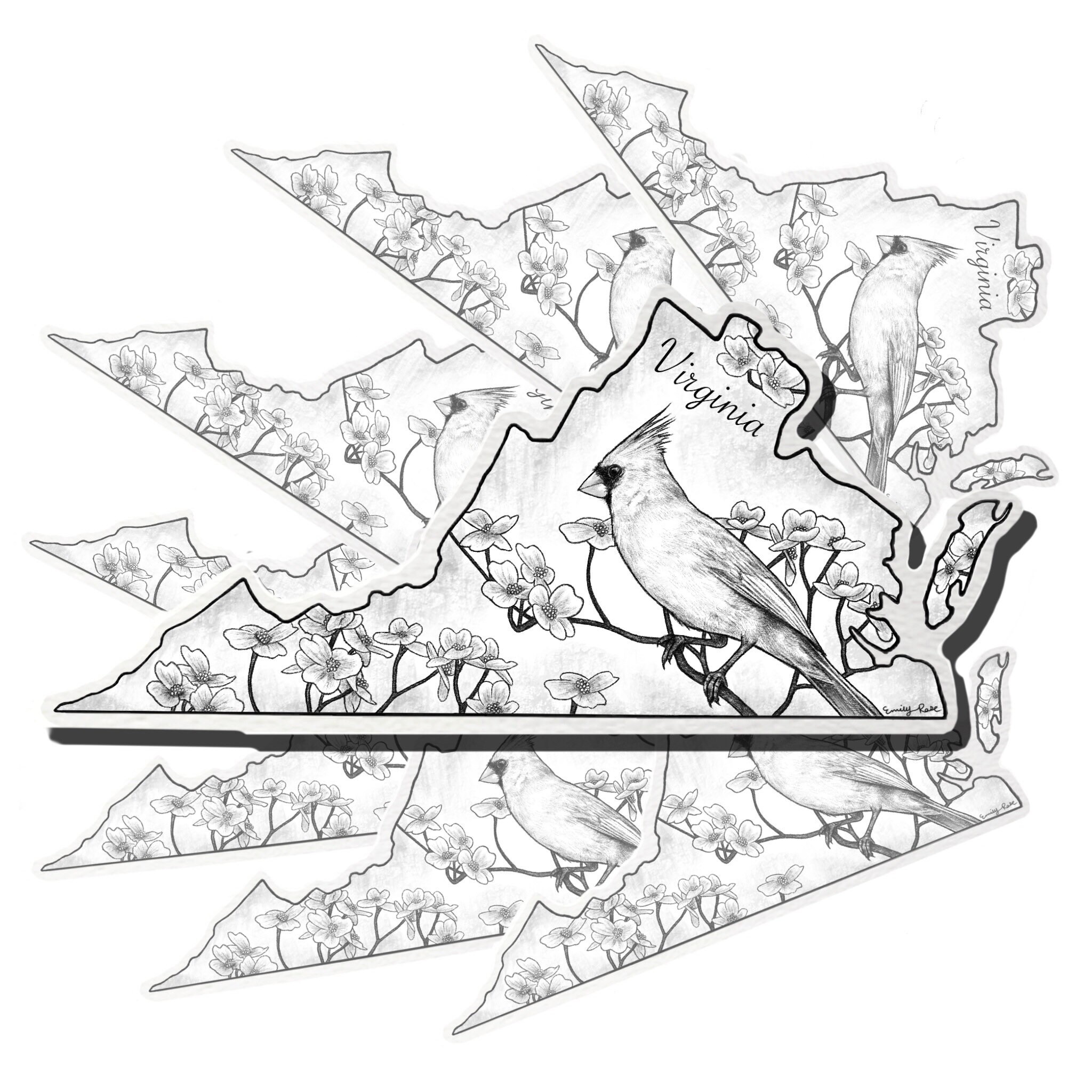 Virginia Sticker Virginia State Sticker Sticker Decal State - Etsy