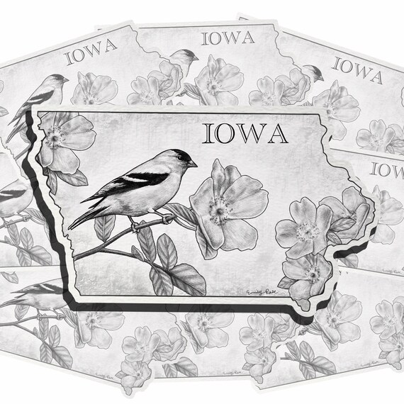 Iowa Sticker Iowa State Sticker Sticker Decal State - Etsy