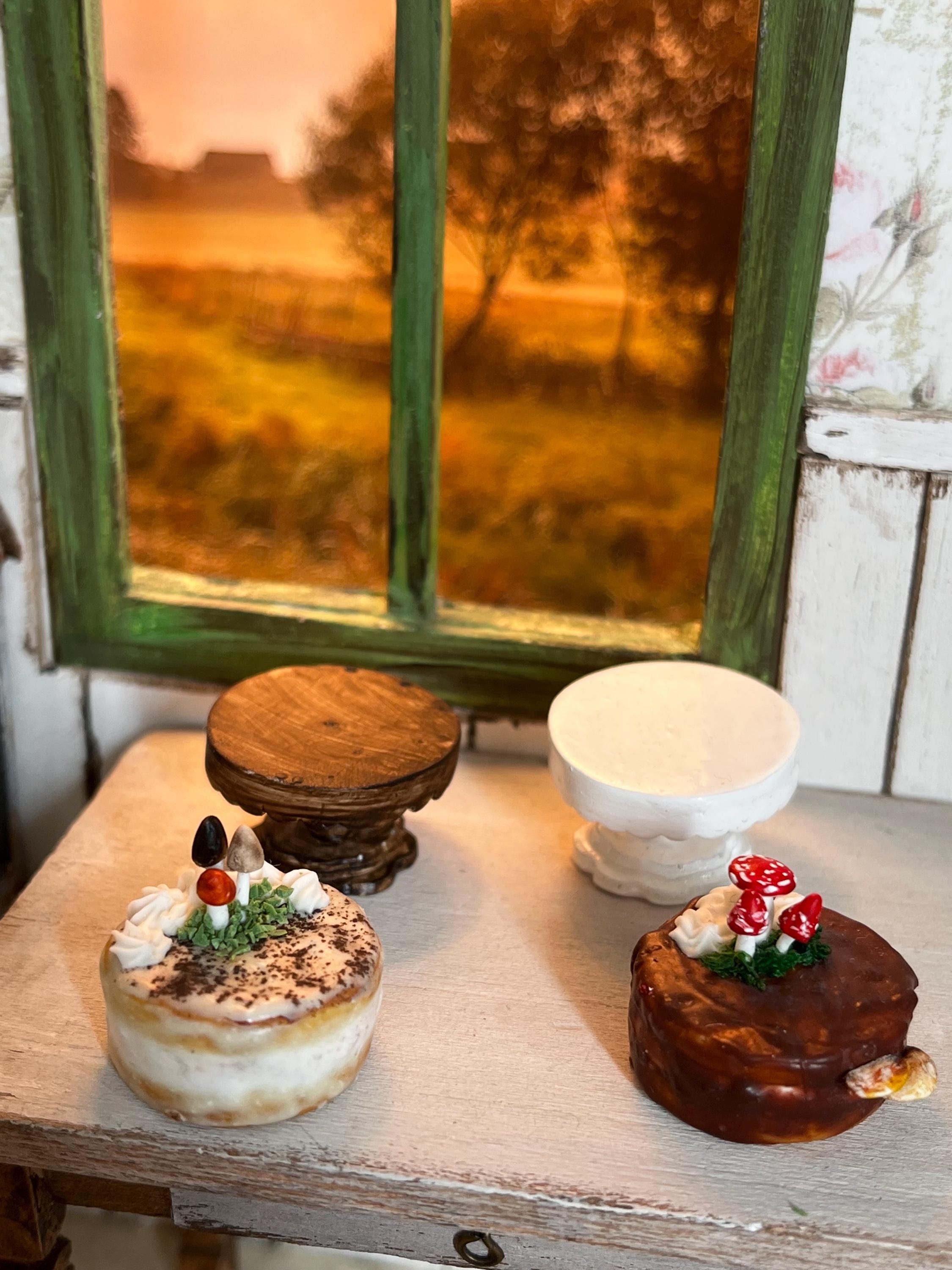 Miniature Forest Cakes, Dollhouse, Doll, Goblincore, Cottage, Mushrooms ...
