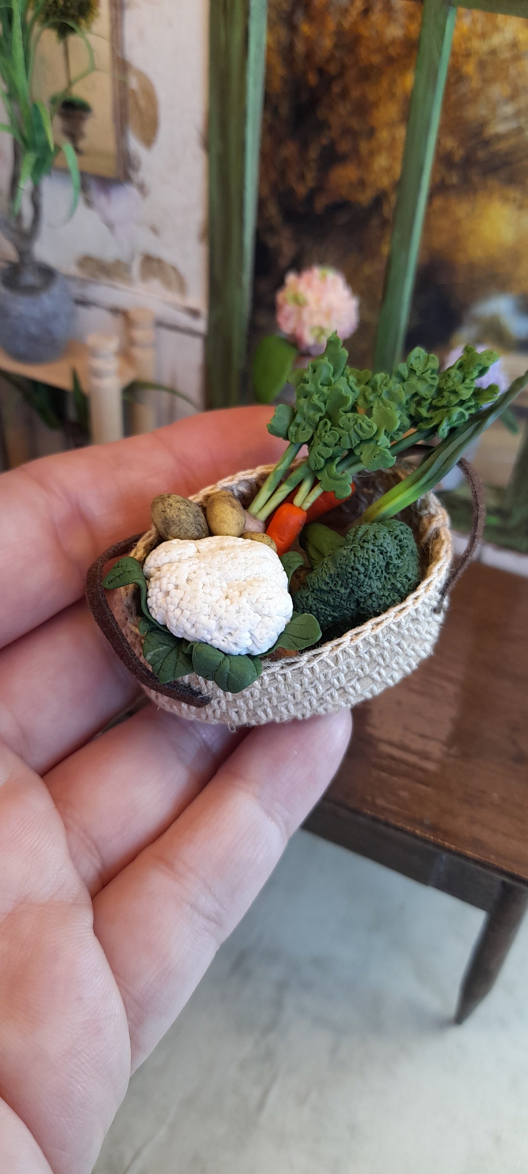 Miniature Vegetables Set, Basket, Kitchen, Dollhouse, Doll - Etsy