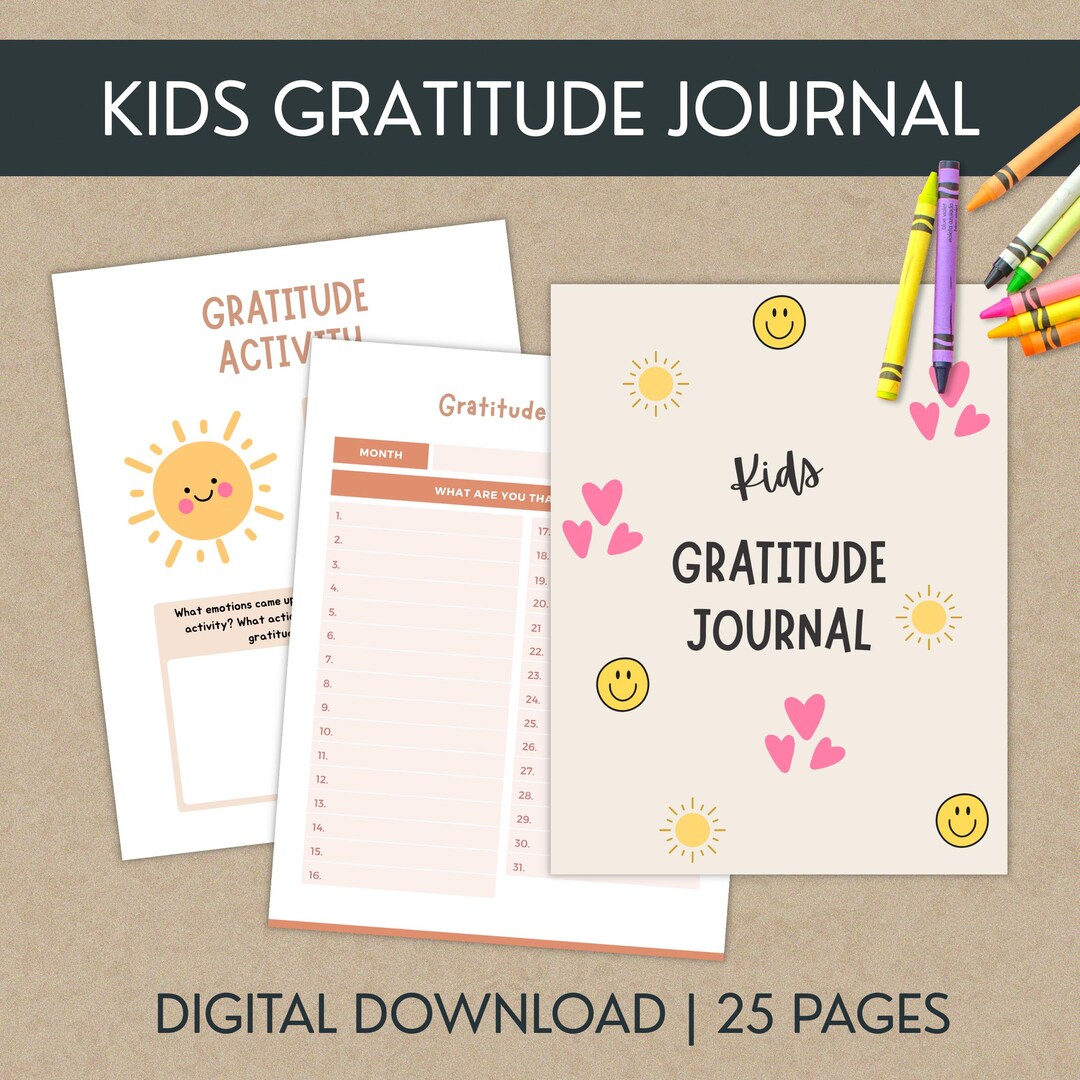Kids Gratitude Journal Printable | Daily & Weekly Gratitude Pages ...