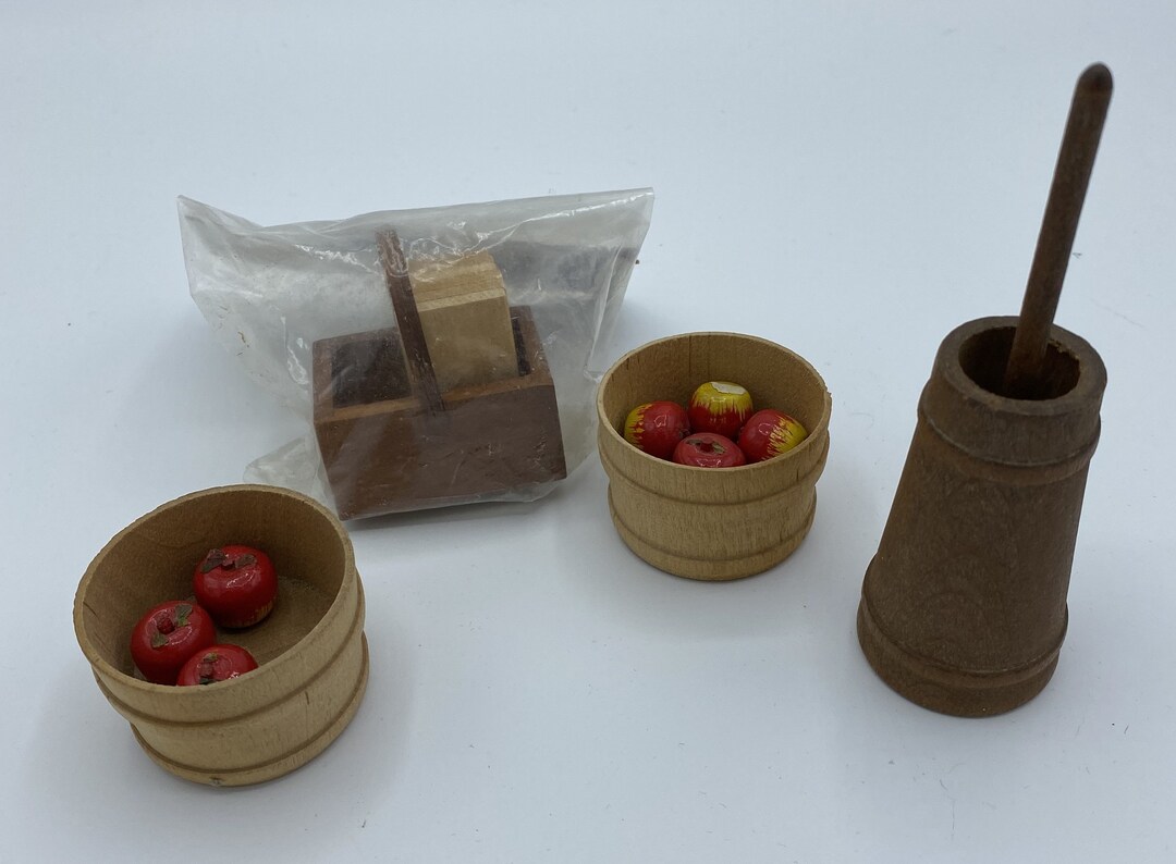 Vintage Dollhouse Wood Miniatures, Dollhouse Miniatures, Dollhouse ...