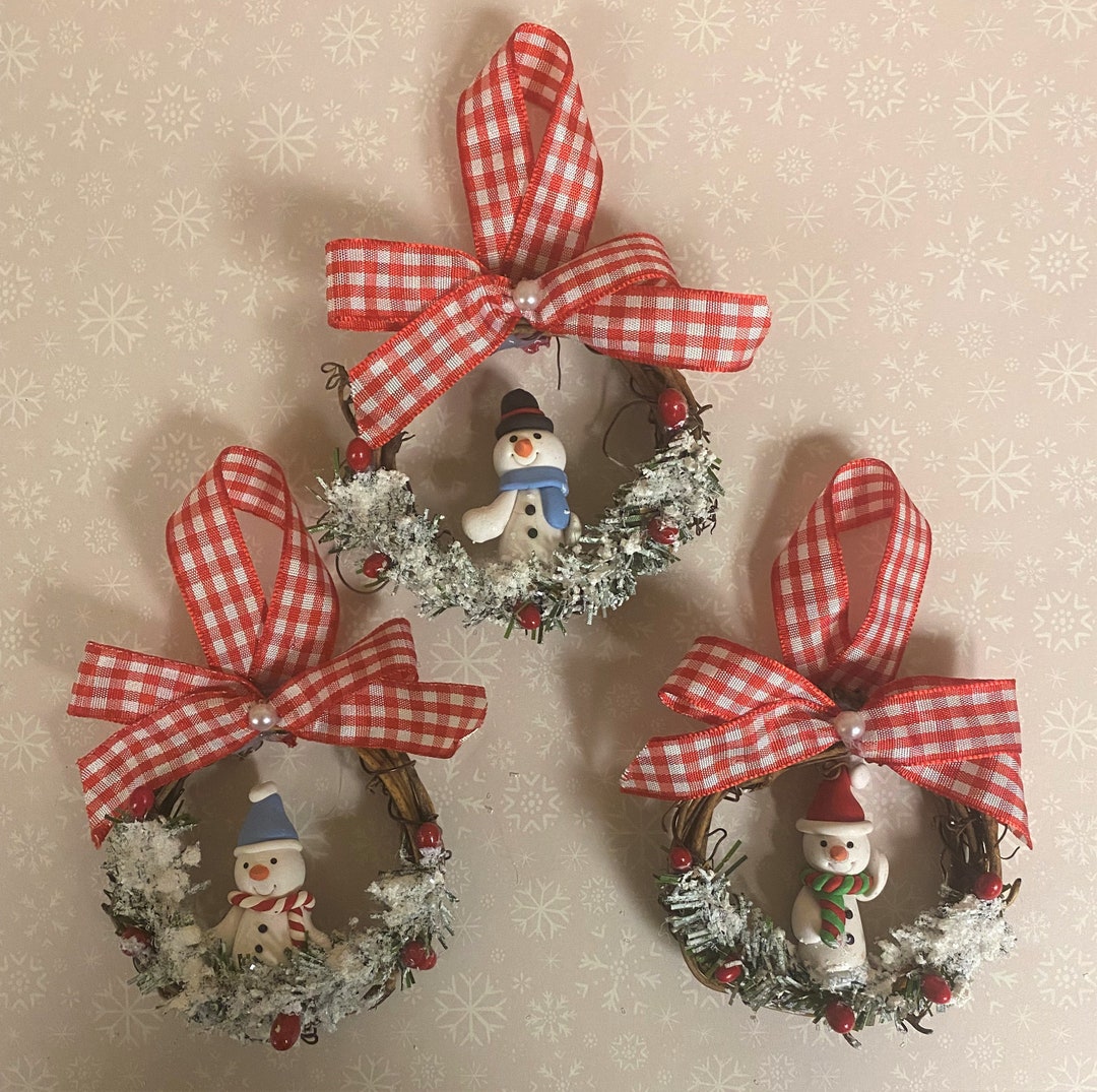Snowman Christmas Ornaments, Snowman Decor, Snowman Ornament Set ...