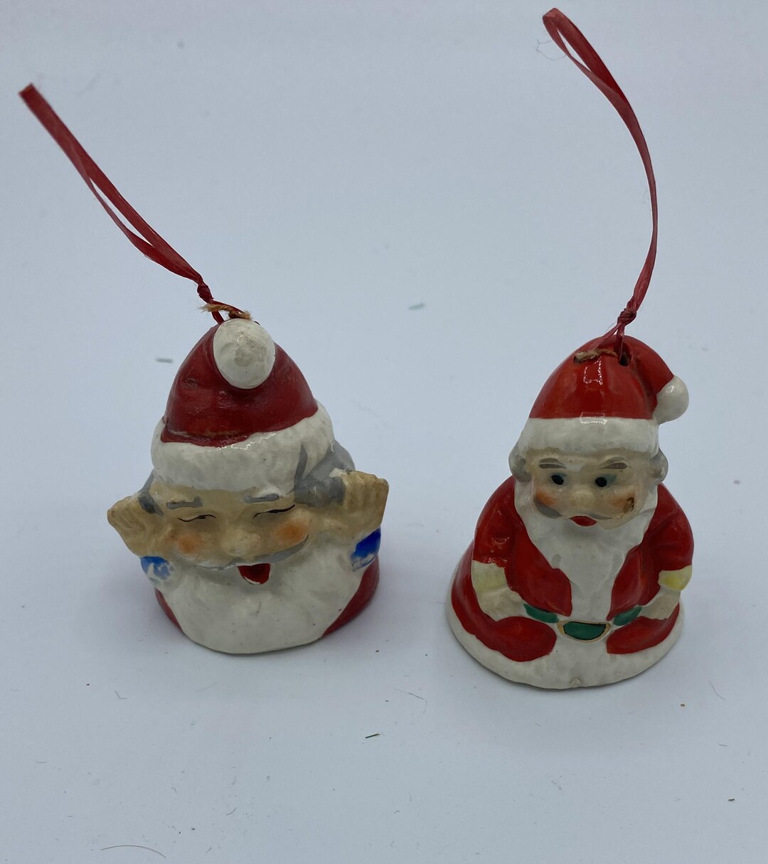 2 Vintage Santa Bells Made in Japan, Vintage Christmas Bells, 1950's ...