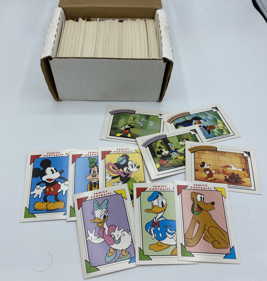 Box of Vintage Walt Disney Playing Cards, Disney Trivia Cards ...
