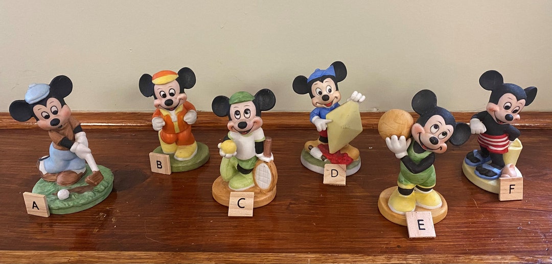 Vintage Mickey Mouse Figurine, Vintage Walt Disney Productions Mickey ...