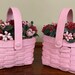 Pink Decorative Baskets, Pink Flowers, Mothers Day Gift, Spring Flowers ...