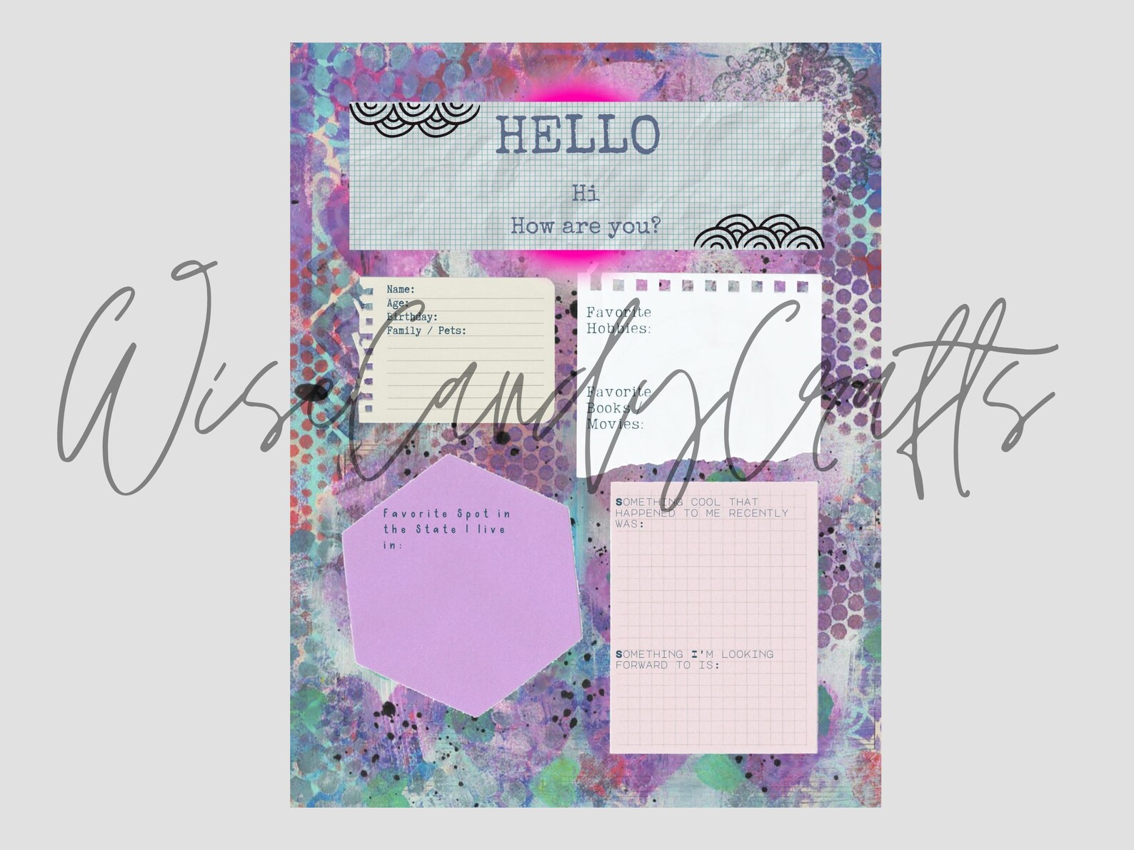 Printable Pen Pal Template Easy Intro Letter Minimalist - Etsy Canada