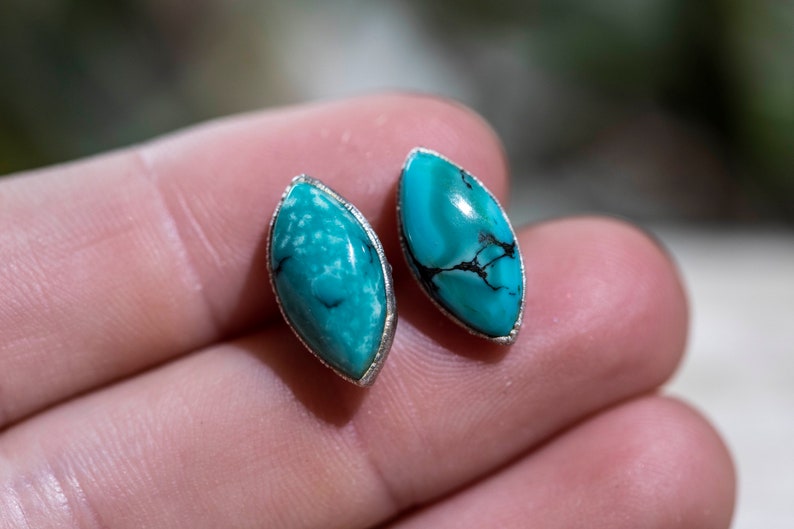 Dyed Howlite Stud Earrings - Etsy