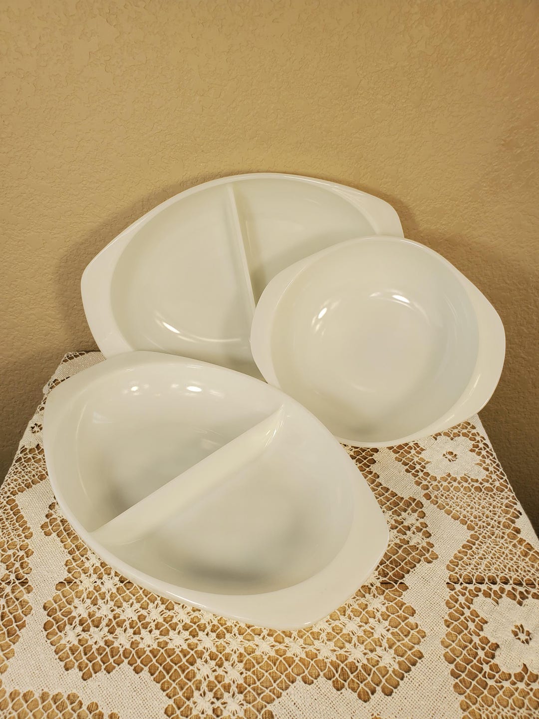 Set of 3 White Pyrex Cooking Casserole Baking Dishes No Lids - Etsy