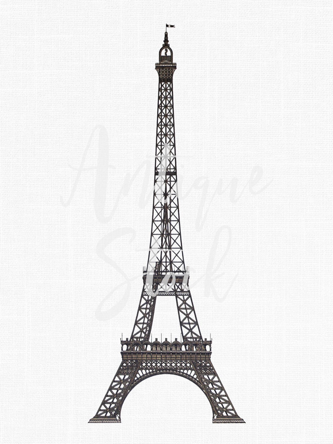 Digital Clip Art Download "eiffel Tower" Paris Illustration Image for ...