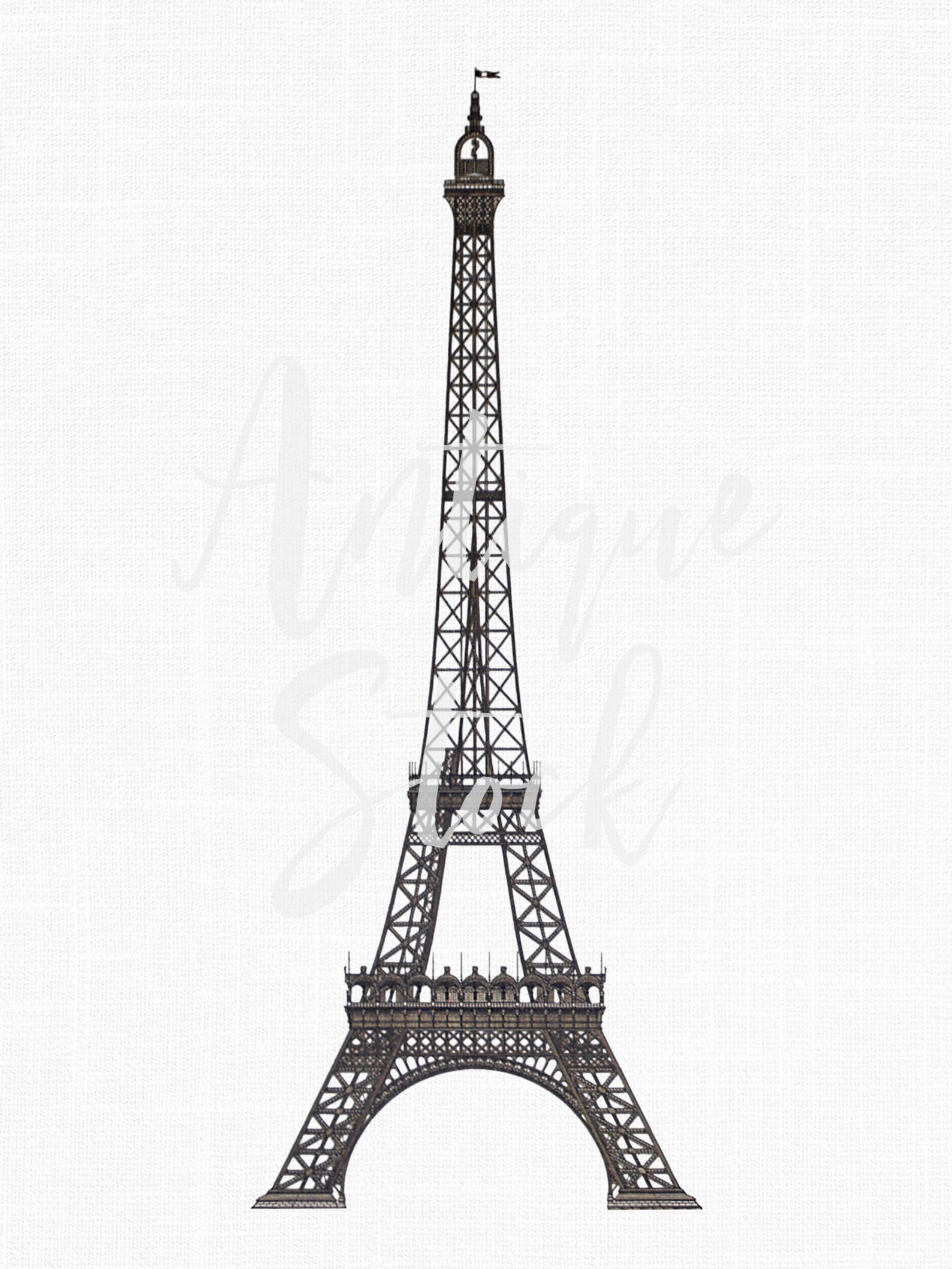 Digital Clip Art Download eiffel Tower Paris | Etsy