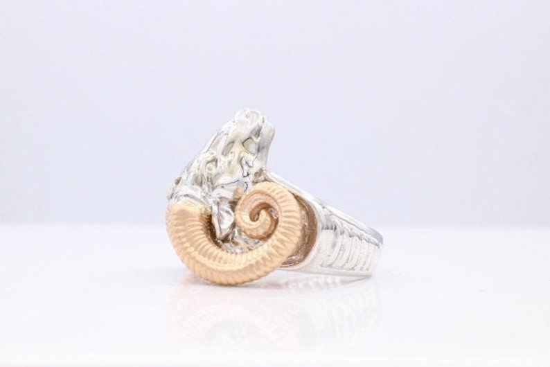 Ram Ring Ram Head Ring Aries Ring Ram Viking Ring in 14K - Etsy
