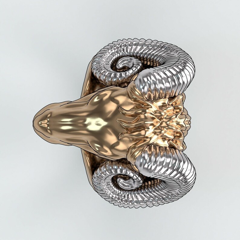 Ram Ring Ram Head Ring Aries Ring Ram Viking Ring in 14K - Etsy