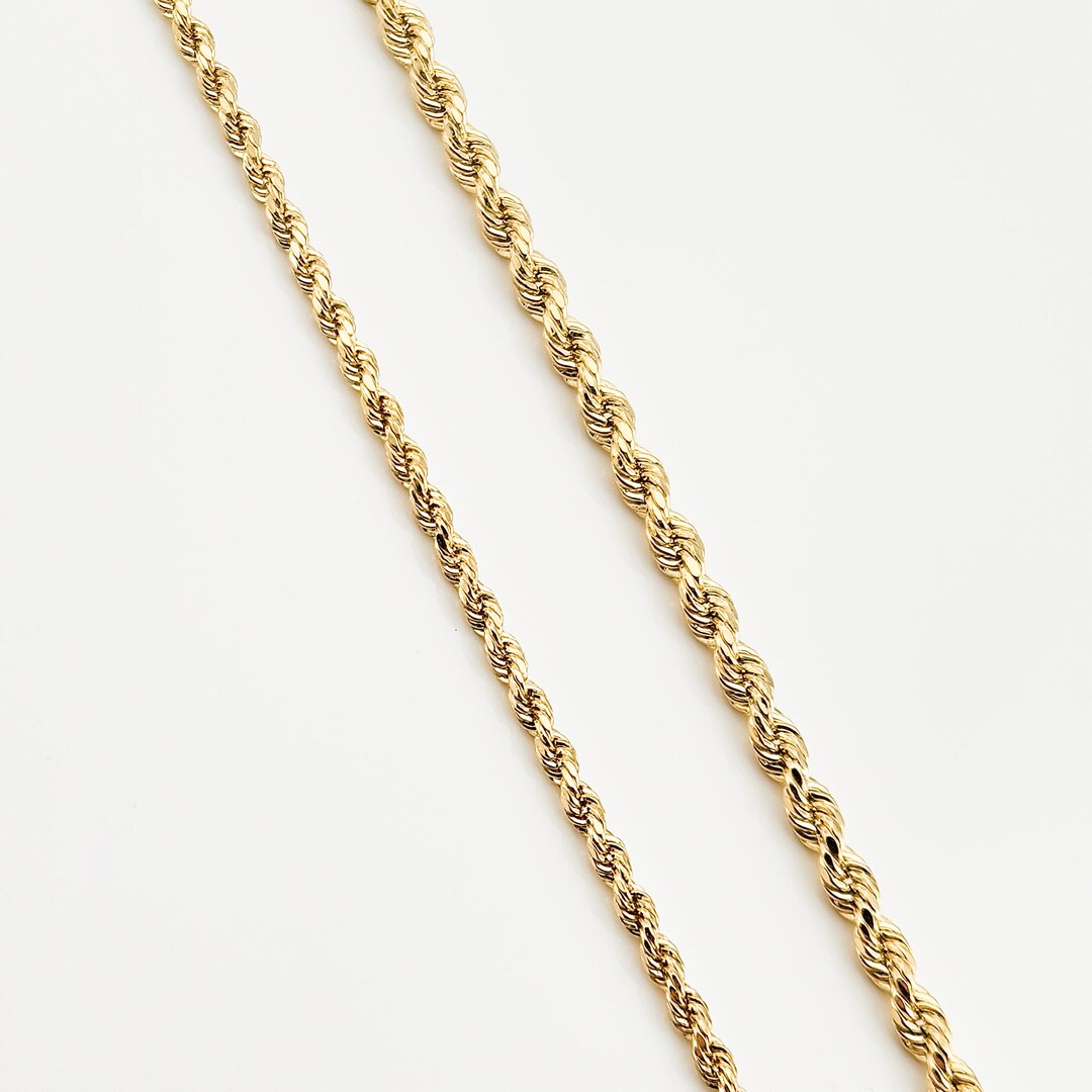 10K Real Solid Gold Rope Chain for Men for Women 2.0mm 2.8mm 16" 18" 20 ...