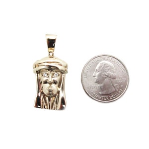 Micro Jesus Pendant 14k Yellow Gold With Diamond - Etsy