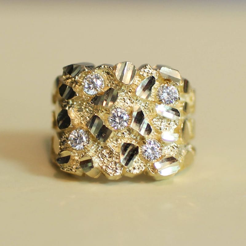 Gold Nugget Rings - Etsy