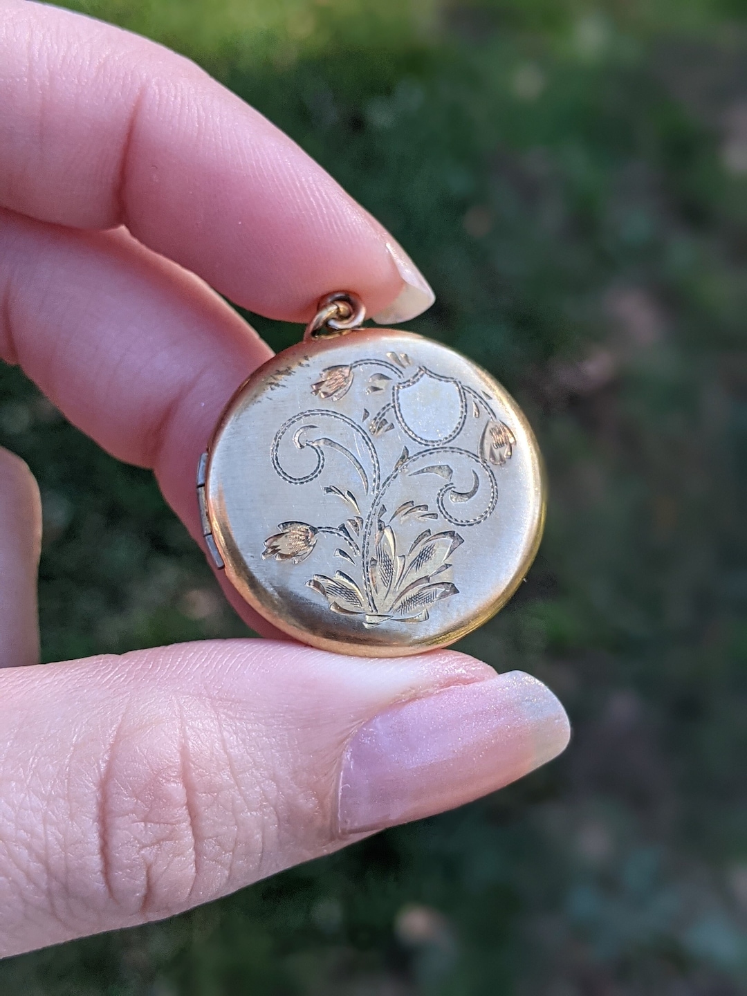 Vintage Round Gold Filled Locket - Etsy