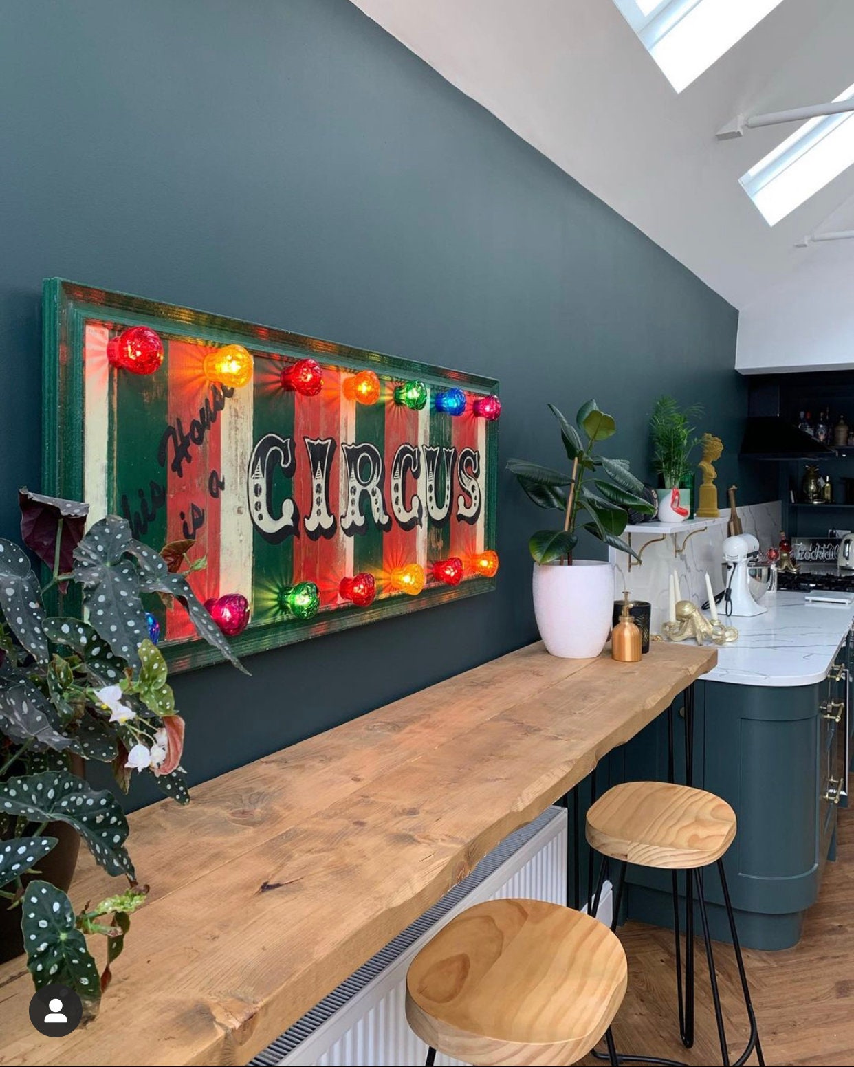 This House is a Circus Wooden Circus Sign With Lights Large Wall Decor ...