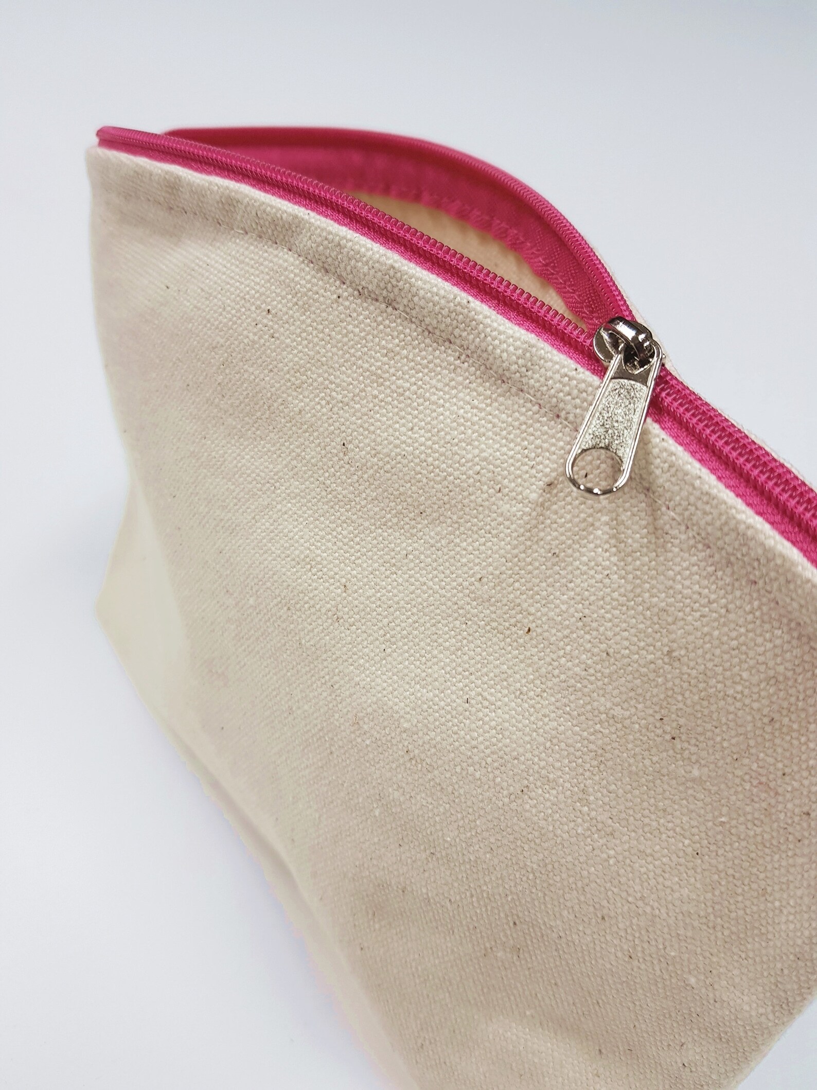 100% Cotton Round-top Cosmetic Pouch Bag / Makeup Pouch, Heavy Duty ...