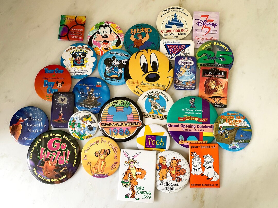 Assorted 27 Disney and Disney Channel Pinback Promotional - Etsy