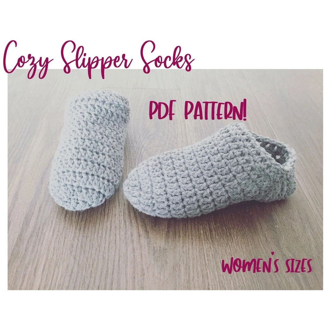 CROCHET PATTERN | PDF | Cozy Slipper Socks | Slipper Tutorial | Women's ...