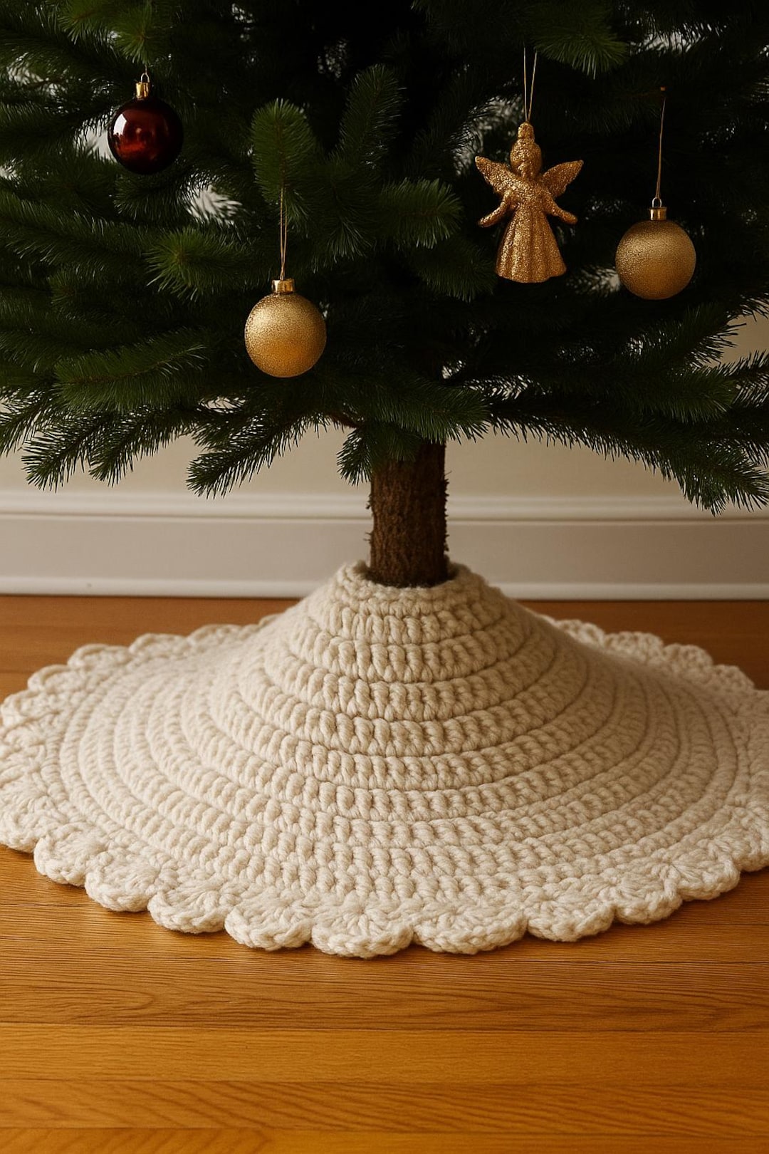 Easy Crochet Christmas Tree Skirt Pattern PDF Download - Etsy