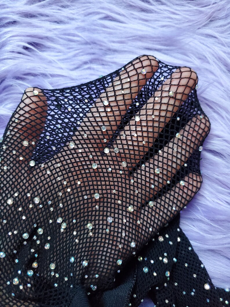 Rave Festival Garter Fishnets Black Womens Tights With All | Etsy